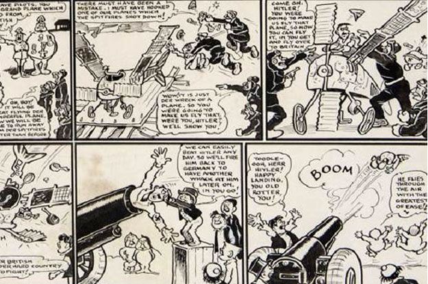 Anti-Hitler strip from wartime 'Beano' goes up for auction