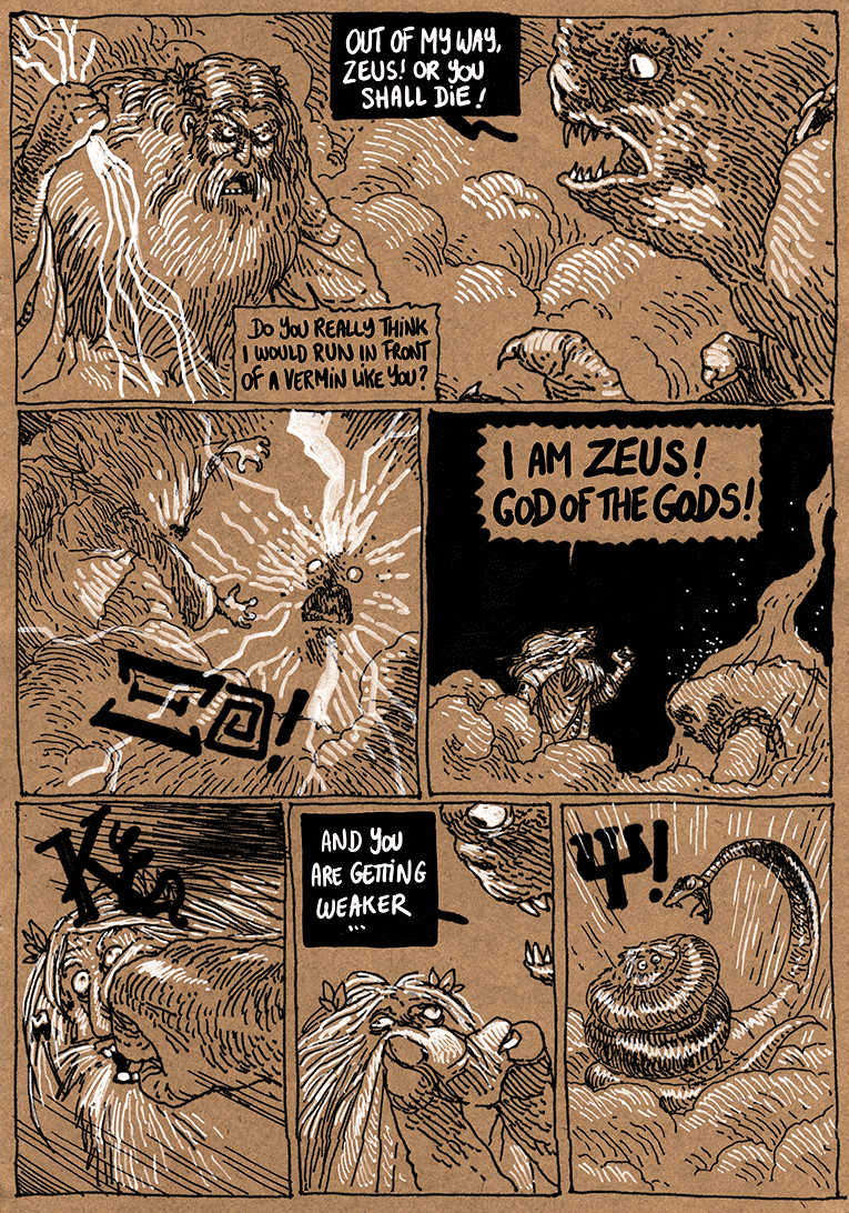 Greek gods vie for old lady’s approval in 24-hour comic by Boulet