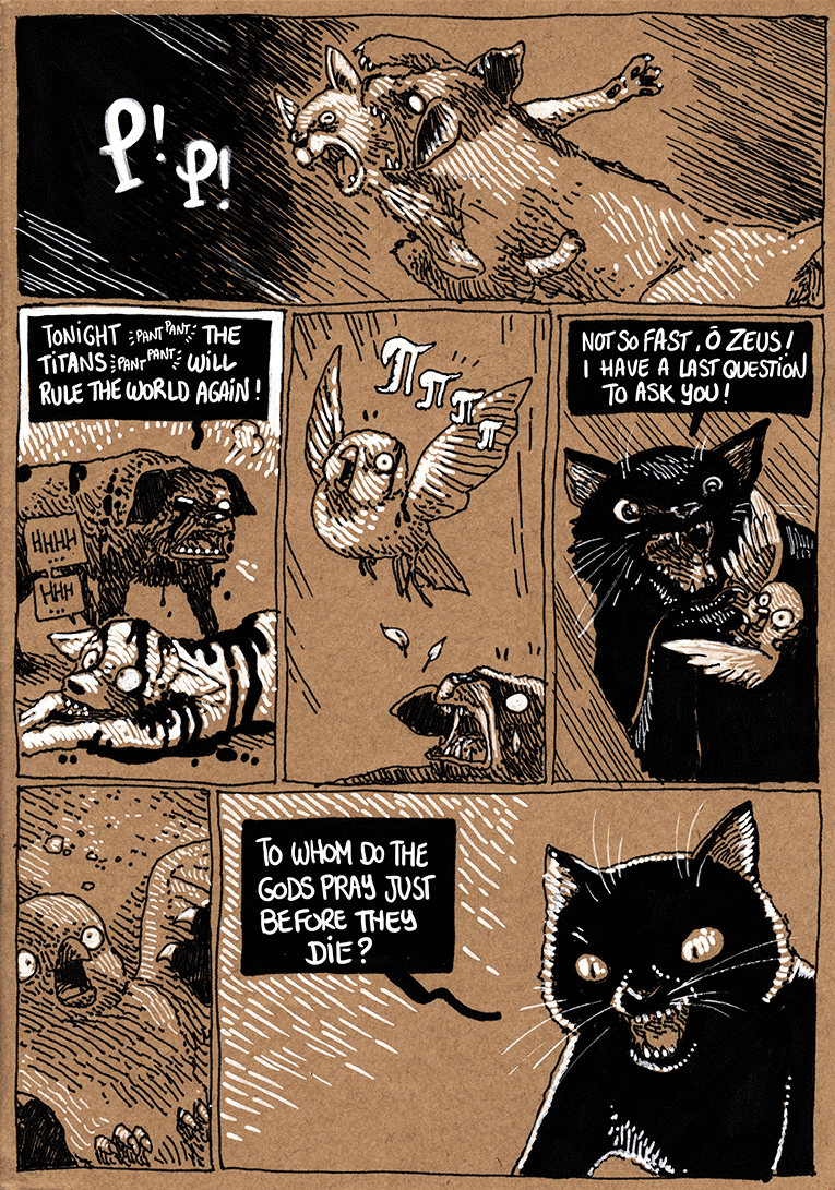Greek gods vie for old lady’s approval in 24-hour comic by Boulet