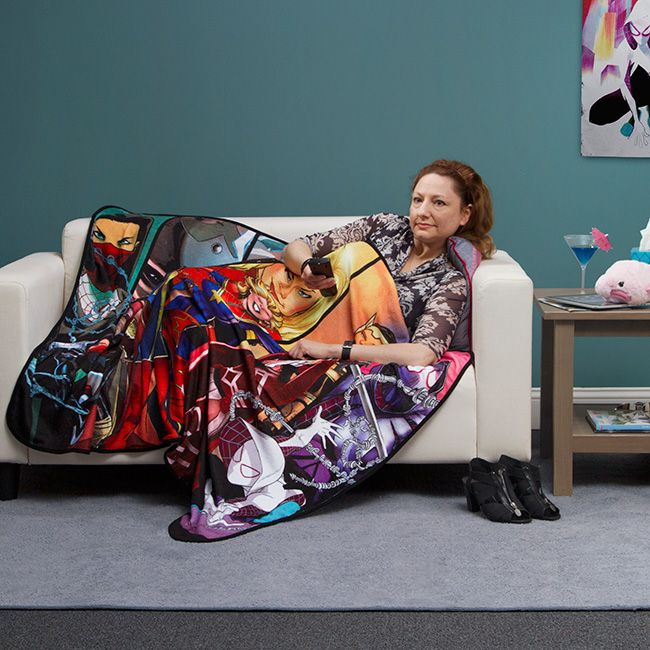 Go undercover with this Mighty Heroines of Marvel fleece blanket