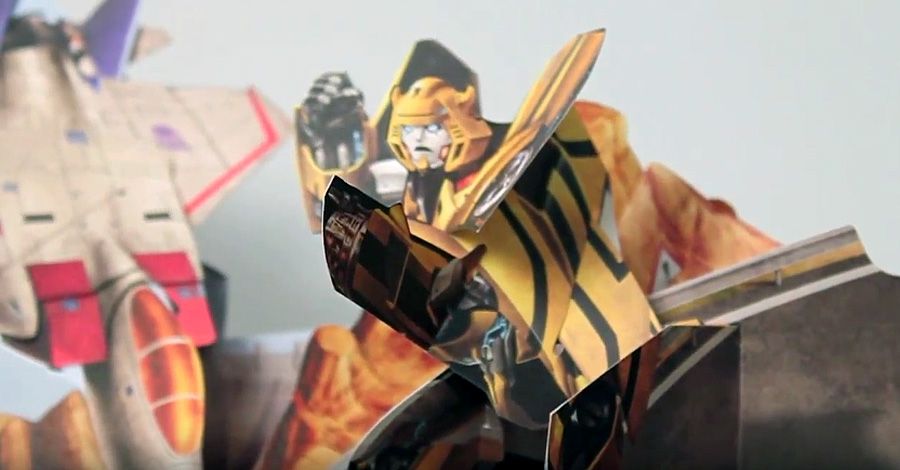 Magnificent 'Transformers' pop-up book has transforming paper robots