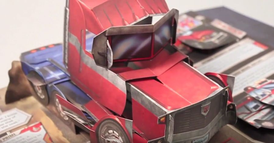 Magnificent 'Transformers' pop-up book has transforming paper robots